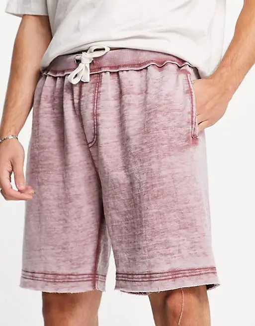 Custom Sports Casual Acid Wash Shorts Summer Streetwear Vintage Washed ...