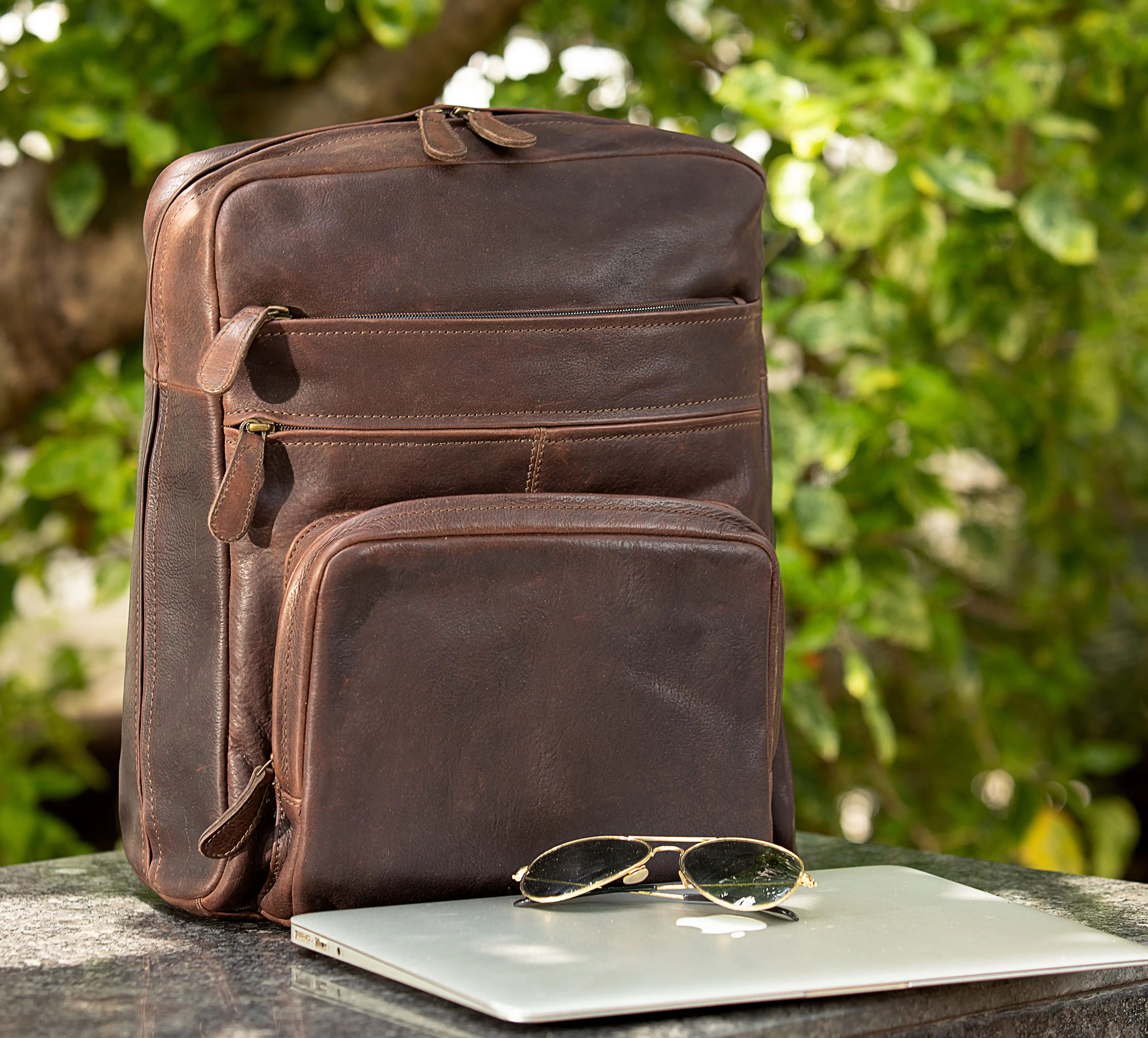 Alibaba.com: Men's Kawa XL Genuine Leather Backpack Buff Brandy ...