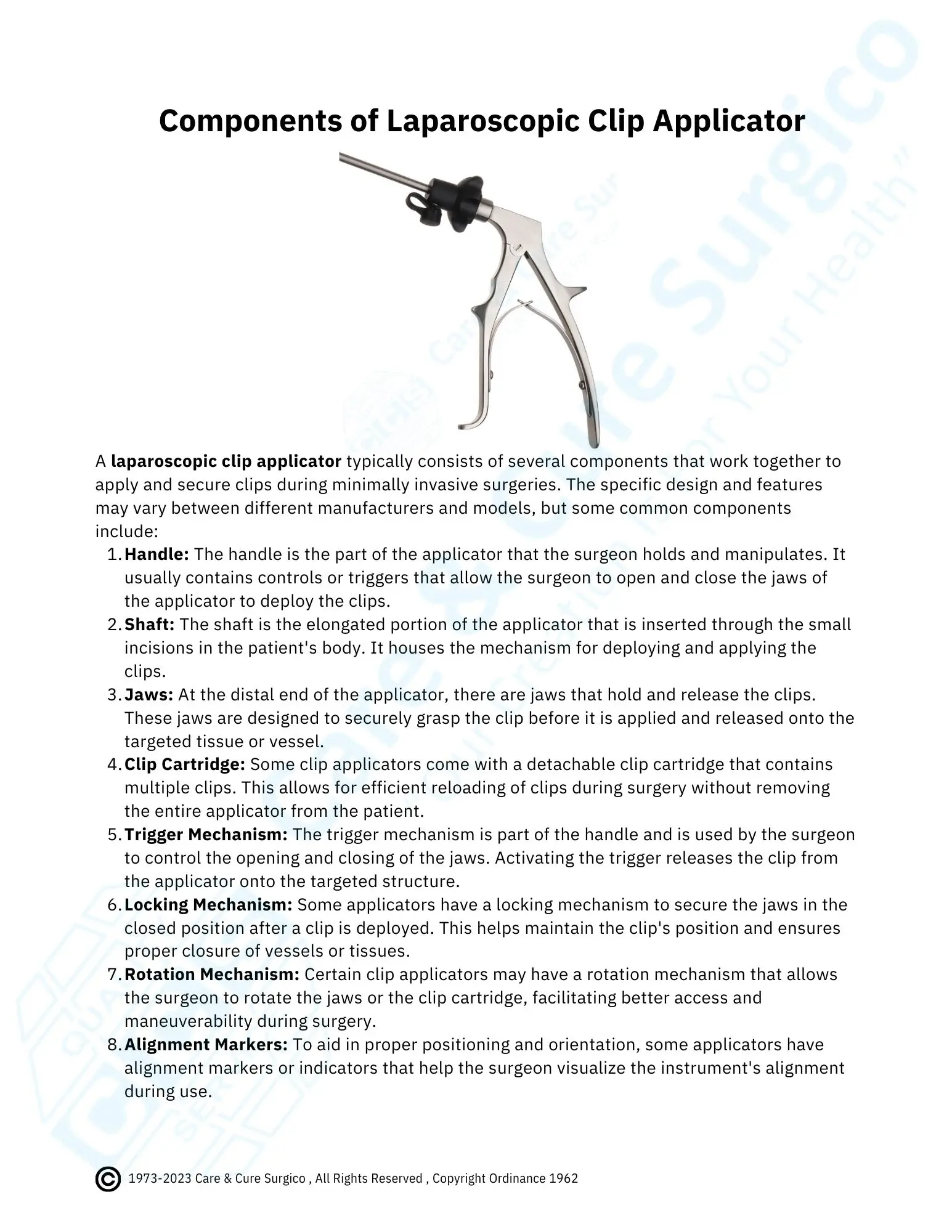 Laparoscopic Hemlock Polymer Clips And Applicator Medical Titanium ...