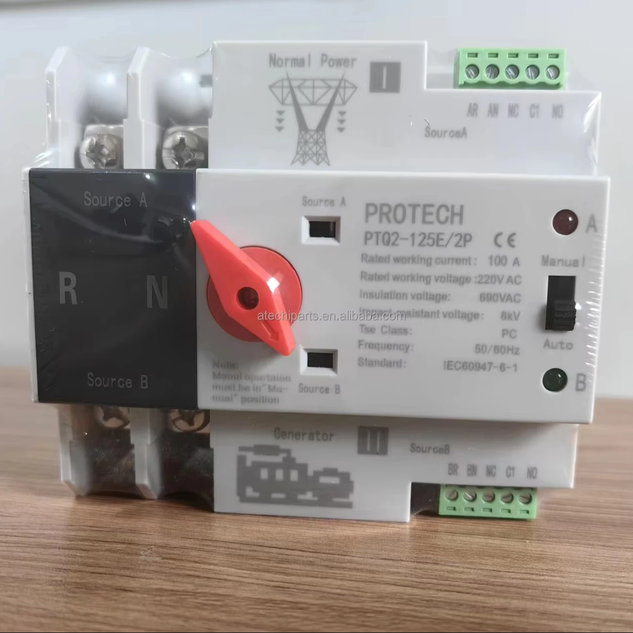 Automatic , Single Phase Power Control Transfer Switch
