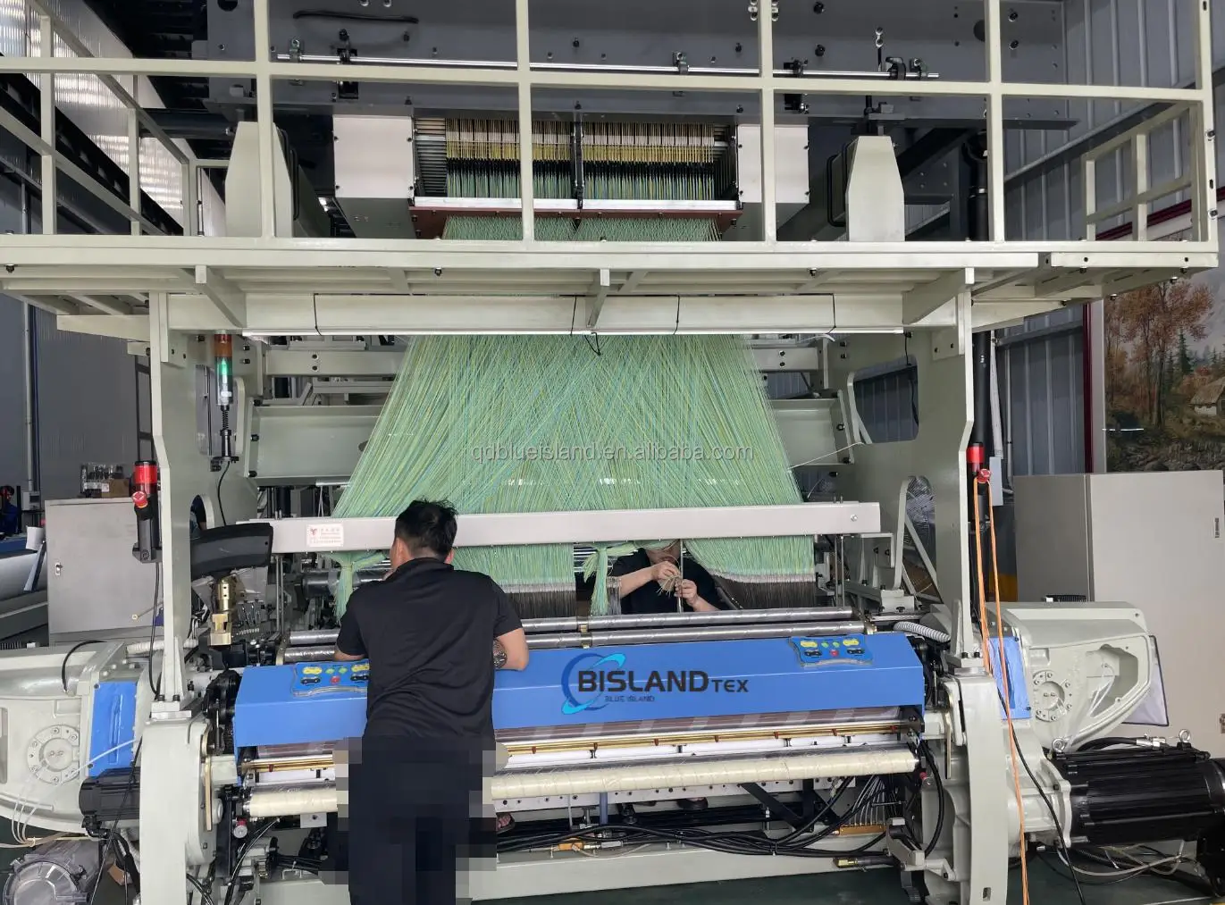 Woven Label Machine - High-Speed Textile Loom with Jacquard