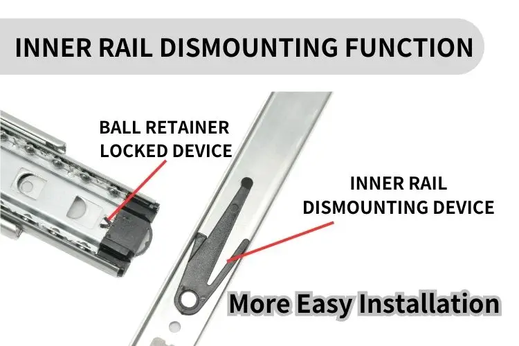 Drawer Slide Rail Telescoping Buffer Double Spring Storage Box Taiwan ...