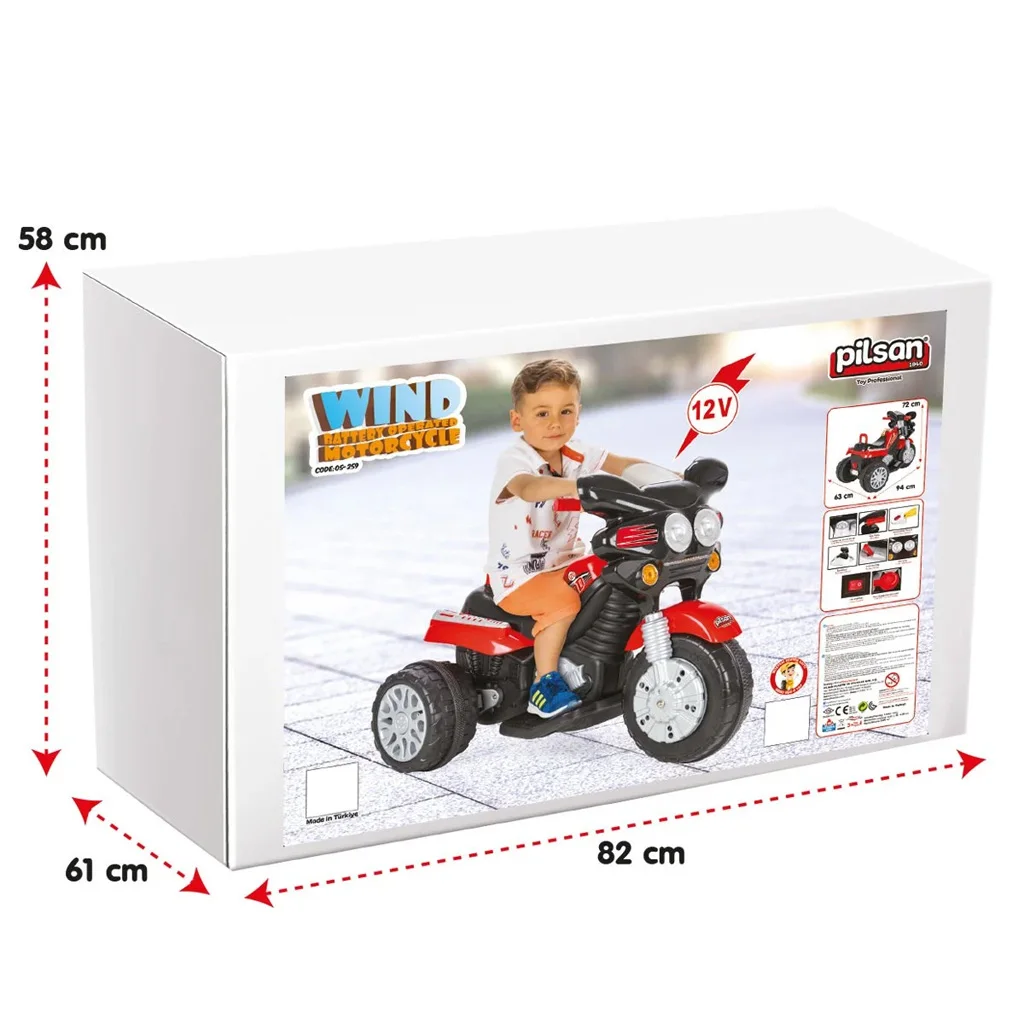 Wind Battery Operated Motorcycle Ride On Cars Bike Baby Electric ...