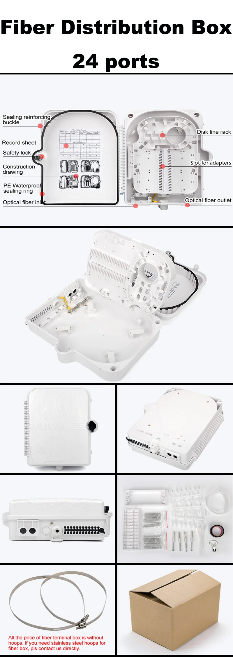ODP 24-Core Fiber Optic Terminal Junction Box Nap 16/24-Core Terminal FAT Box Fiber Distribution ...