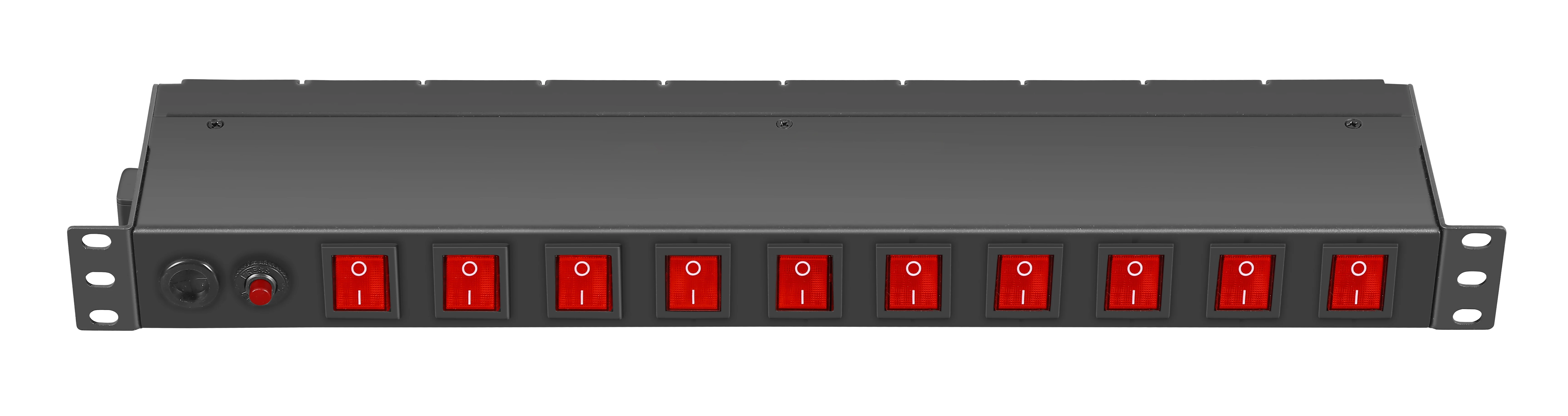 10 Ways CEE7/7 Schuko Outlets Power Strip Rack-Mount PDU