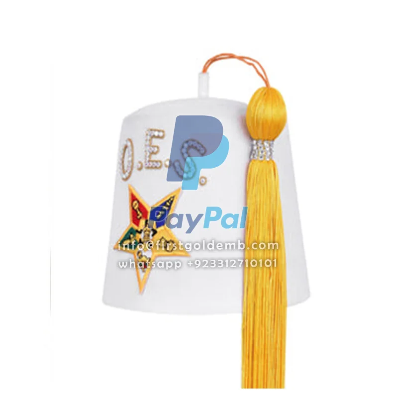 Oes Fez Hat - Pure White With Yellow Tassel - Buy Oes Fez Hat - Pure ...