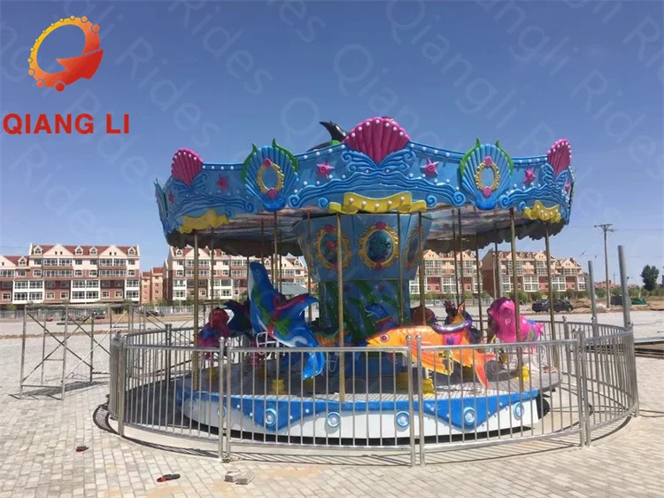 16 Seats Attractive Fairground Ride Carousel Amusement Park Equipment ...