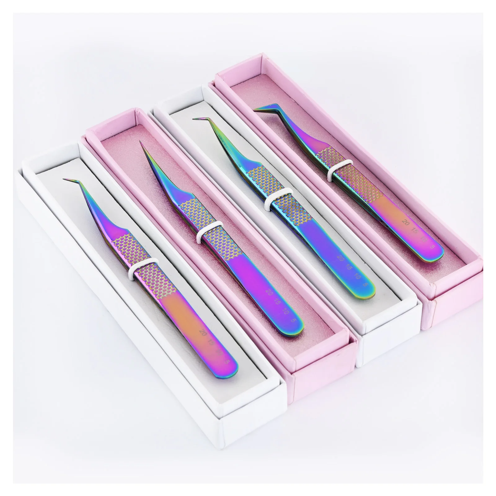 Best Fiber Tips Professional Eyelash Extension Tweezers For Perfect ...