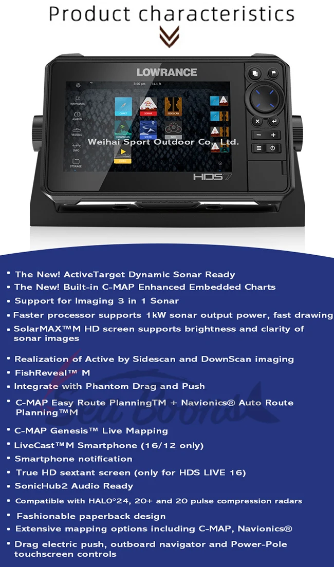 New Lowrance HDS-12 Live Fish Finder – 3-in-1 Imaging Transducer for ...