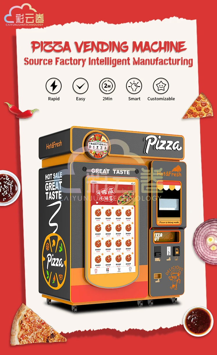 Caiyunjuan Fully Automatic Pizza Vending Machine - Smart Touch Screen