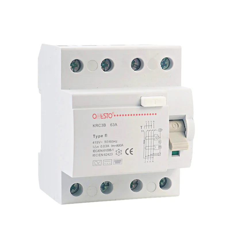 Type B Rcd Breaker 63a Ground Fault Circuit Interrupter Type B 30ma ...
