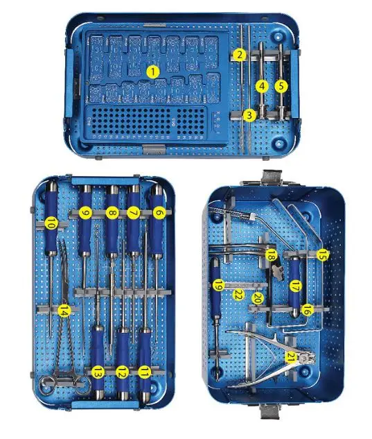 Anterior Cervical Fixation Instruments Set Stainless Steel Neurosurgery ...