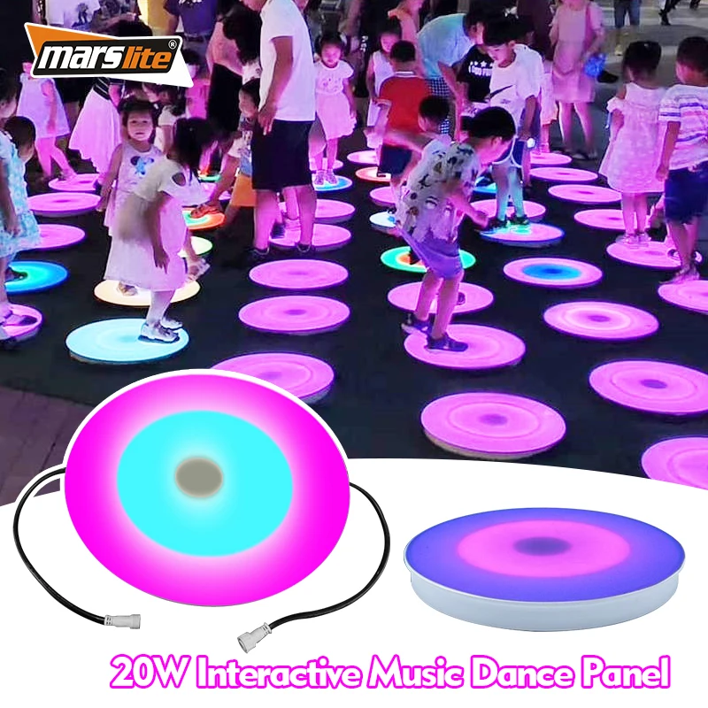 Outdoor Circle Interactive LED Sensory Floor Park Music Interactive ...
