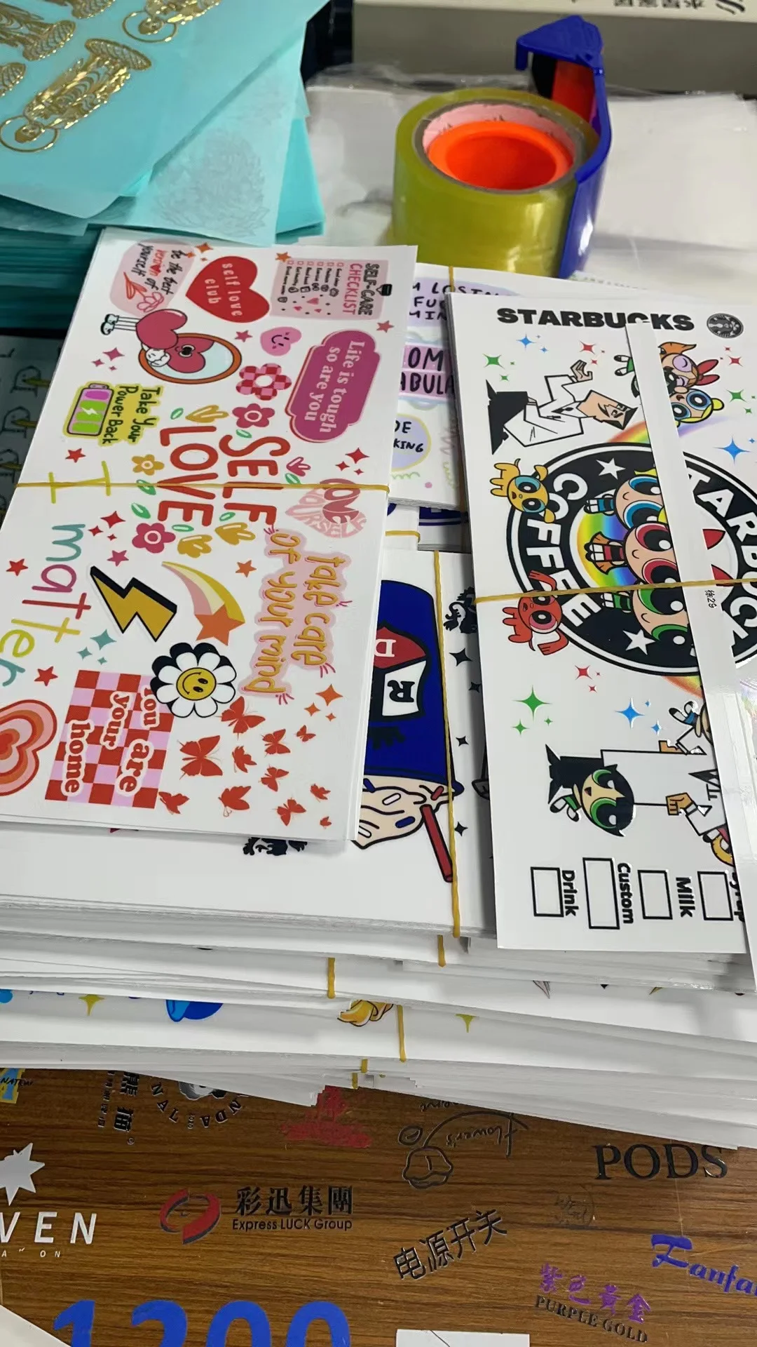 Assorted Uv Dtf Printer Cup Wrap Transfers Uv Dtf Cup Wrap Transfers ...