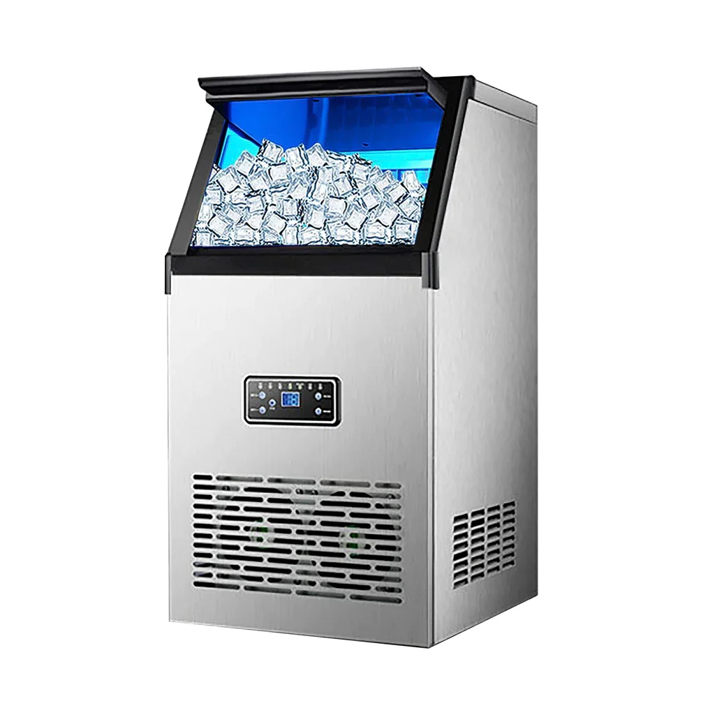 Commercial Ice Maker 335w Stainless Steel Ice Cube Maker Machine 132 Lb ...