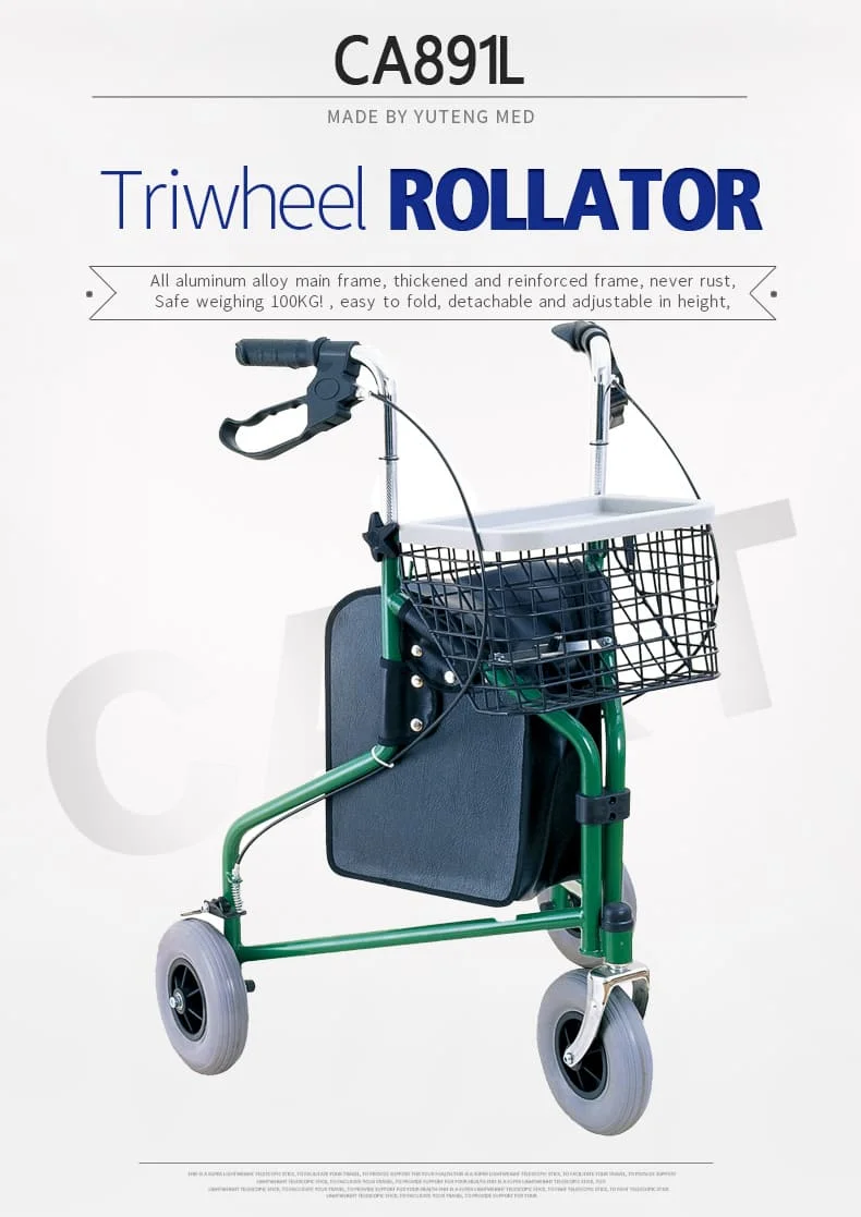 Patent Outdoor Rollator Lightweight Aluminum Shopping Walker Height ...