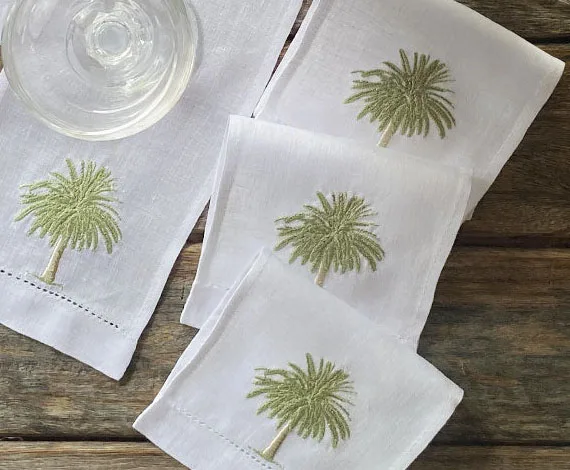 Wholesale Custom 100% Linen Cocktail Napkins - Elegant & Durable