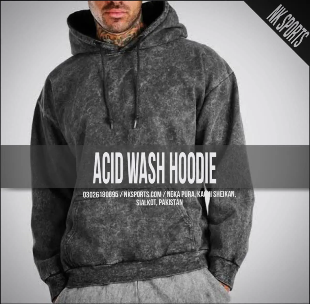 Men's Acid Wash Hoodies - Custom Distressed Street Wear