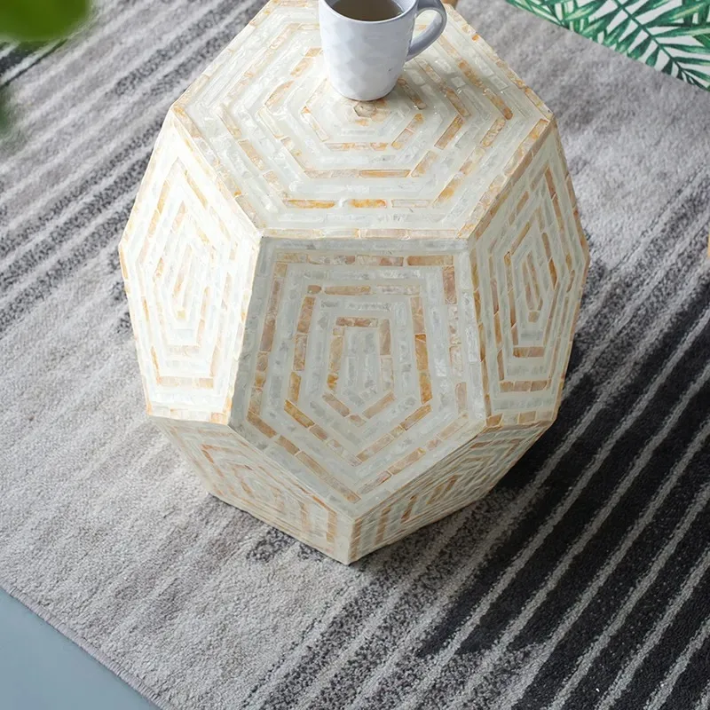 Hot Trend Capiz Shell Capiz Side Table Shell Stool Side Table ...
