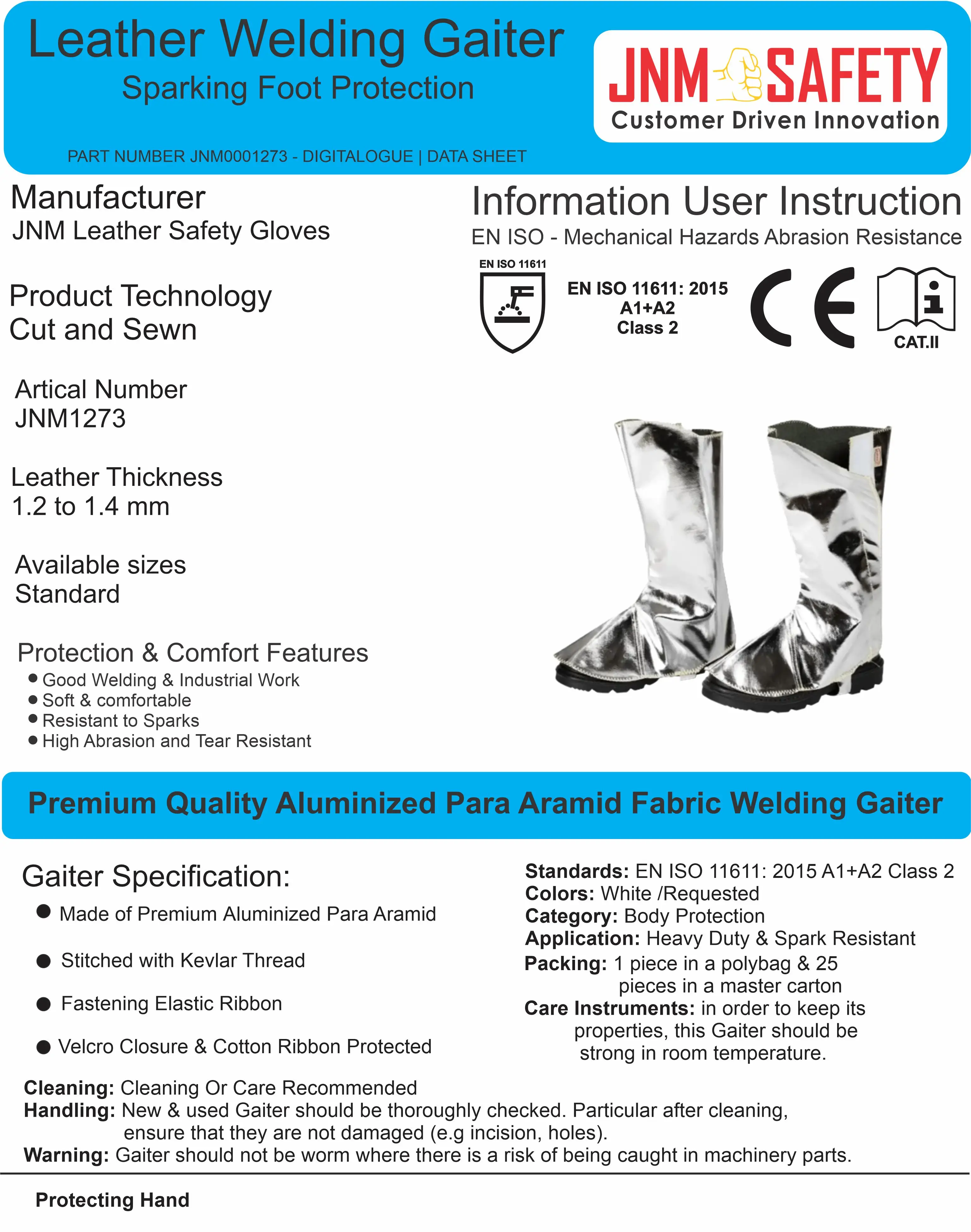 Leather Industrial Safety Foot Protection For Sparks Resistant ...