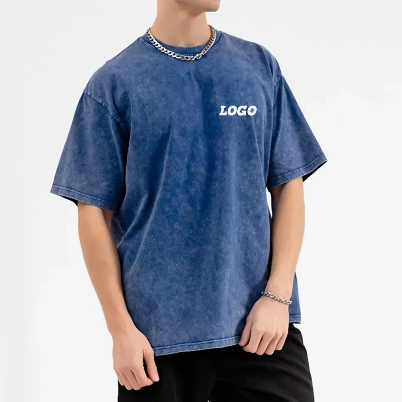 Heavyweight Cotton Oversized Vintage Washed Tee Printed Blank Acid ...