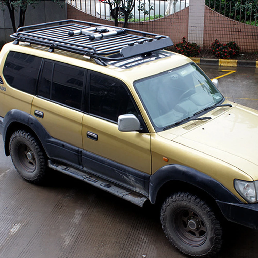 Heavy Duty Steel Universal Cargo Car Top Luggage Carrier Roof Basket ...