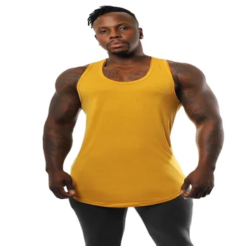 2024 Casual Gym Men Tank Tops Running Training Sports Vest Bodybuilding ...