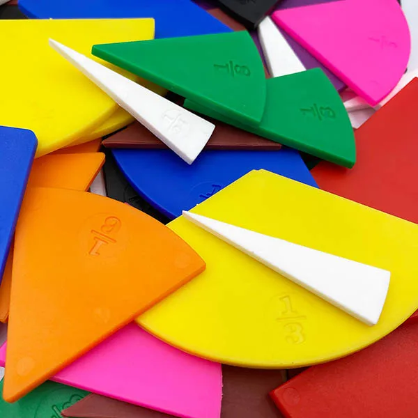 Plastic Math Teaching 10 Fraction Circles - PLOMA Educational Toys