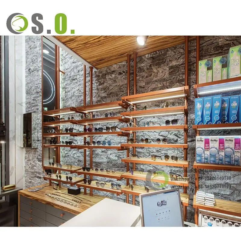 Customized Eyeglasses Display case Cabinet Display Glasses Stand Eyewear Display Cabinet ...