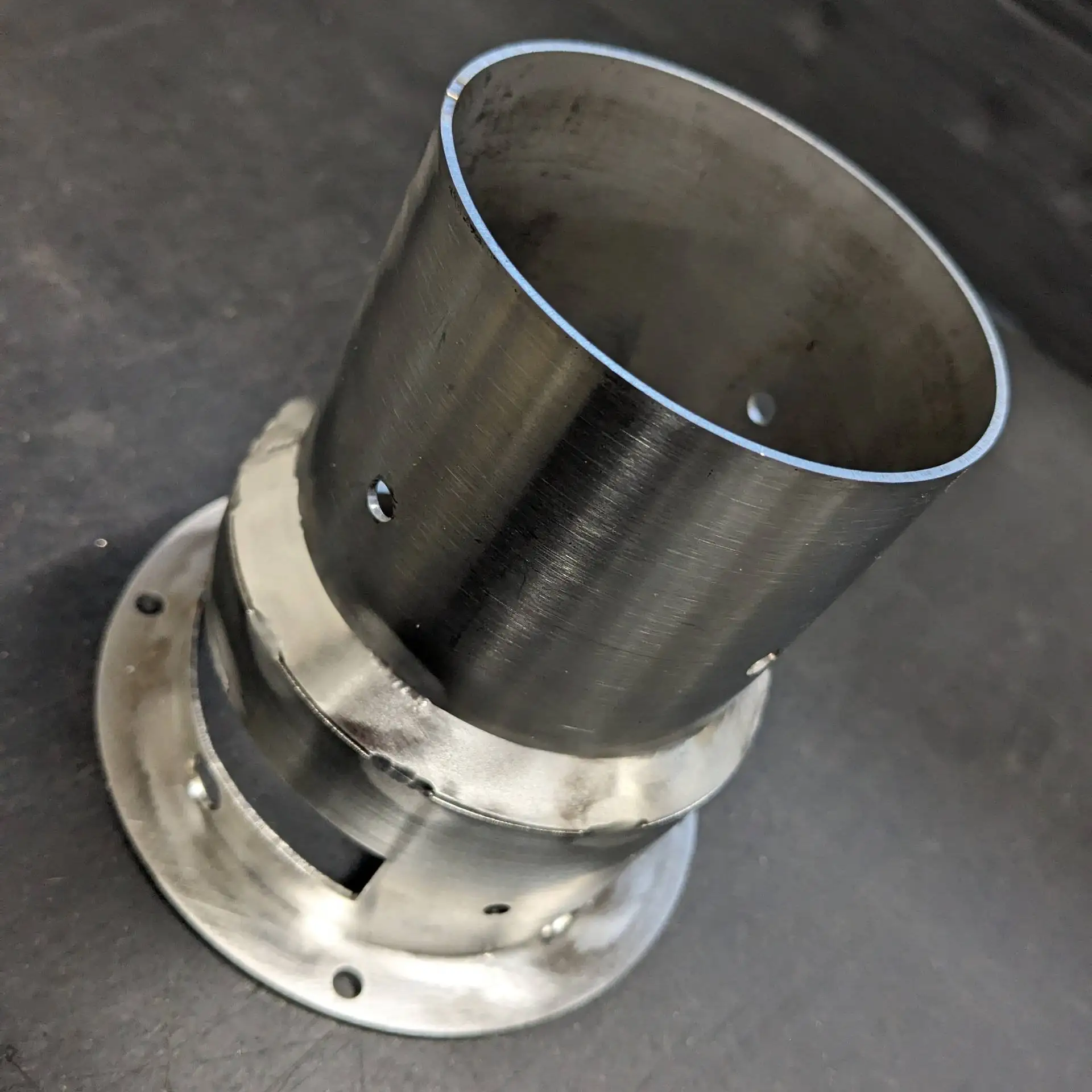 Customized Conical Flanged Pipe With Cylindrical Reduction In Stainless ...