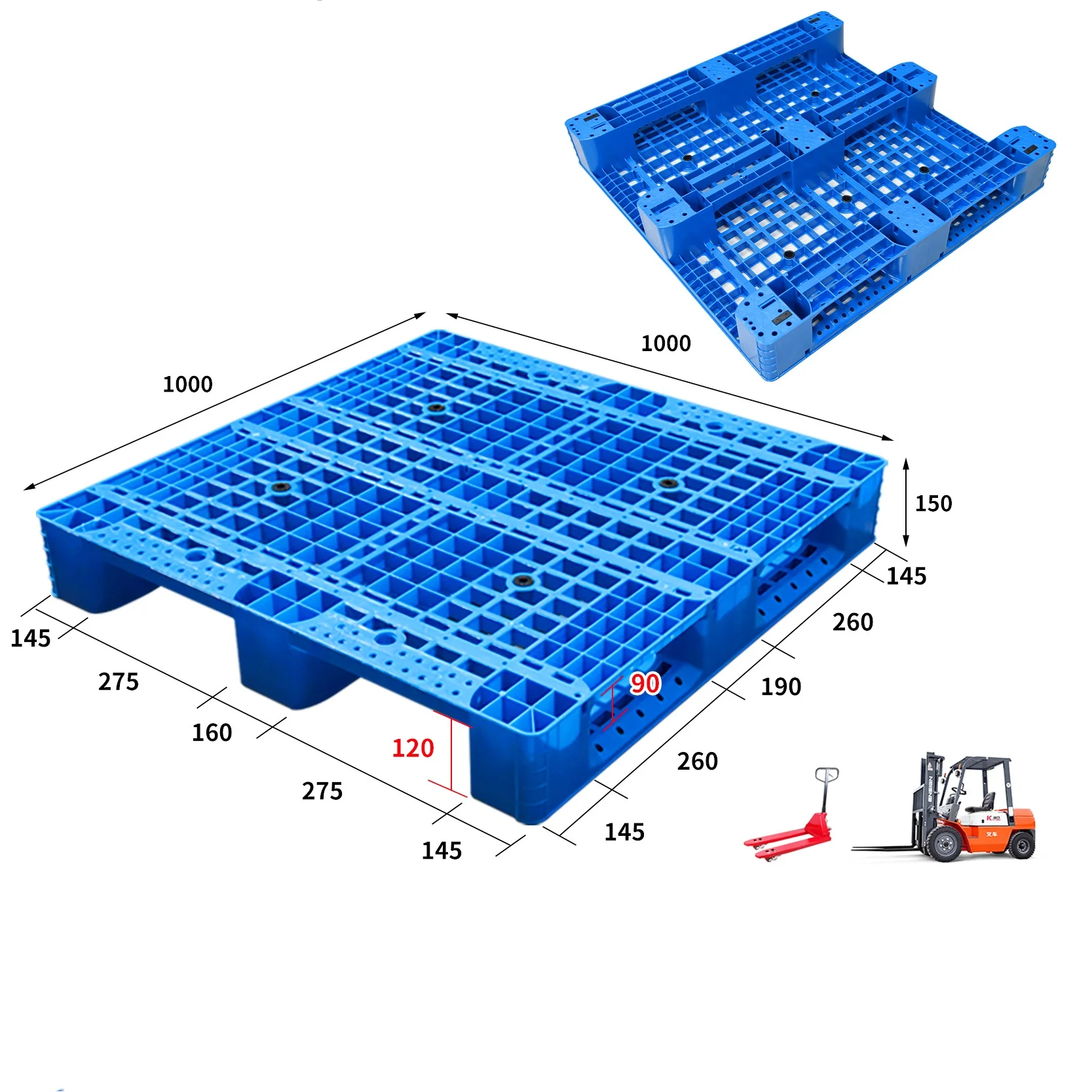 1200x1200mm Food Grade HDPE Plastic Pallet, Hygienic & Easy to Clean ...