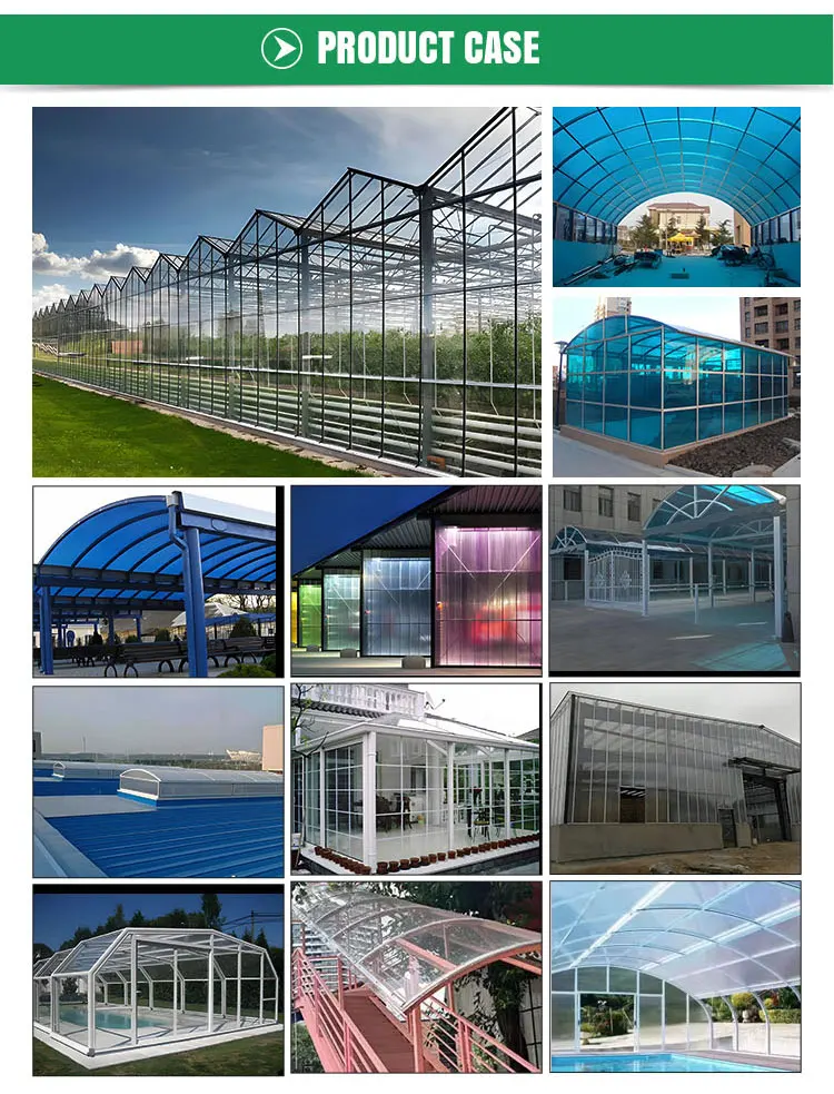 6Mm 8Mm 10Mm 12Mm Polycarbonate Sheet Crystal Hollow Fiberglass Poly ...