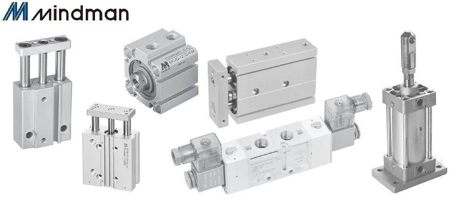 MINDMAN Compact Cylinder MCJQ Series - Double Rod Air Cylinders