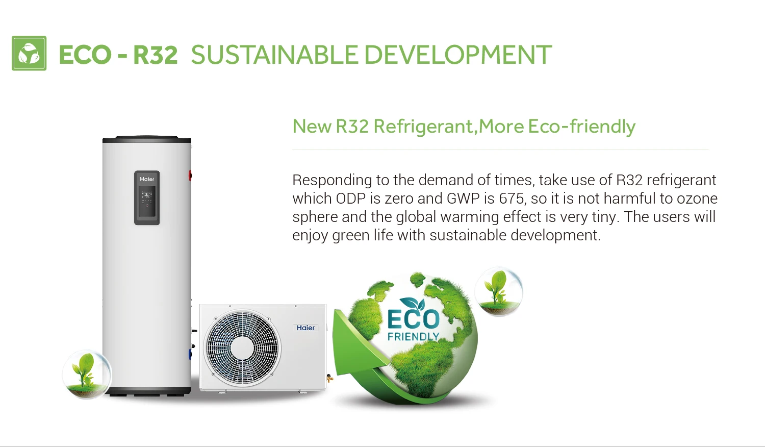 Haier Circulation Heating Wifi Control New Energy Split R32 Heater Pump ...