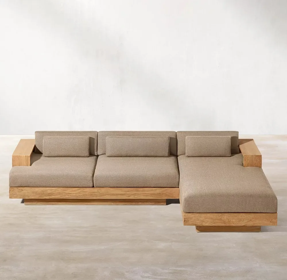 Luxury Outdoor Teak Sofa Set - Perfect for Gardens & Patios