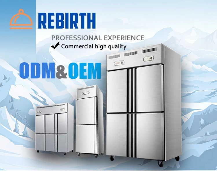 Stainless Steel Restaurant 4 Door Upright Refrigerator Commercial ...