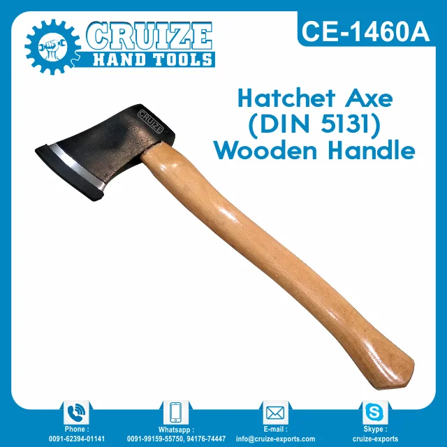 Hatchet Axe with Wooden Handle - DIN 5131 - CRUIZE Quality