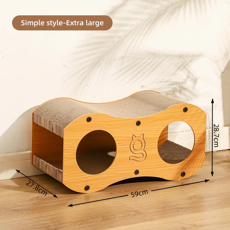 Multi-Functional Tunnel Shaped Cat Scratcher Cardboard Sustainable Cat ...