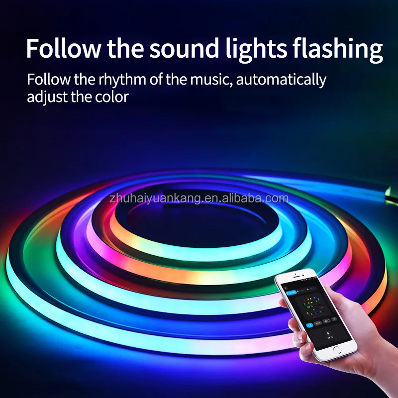 Wholesale Custom Waterproof IP67 RGB Strip Light Flexible Soft Silicone ...
