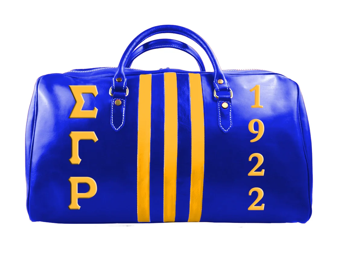 Sigma Gamma Rho Bags - Durable DST Duffel in Faux Leather