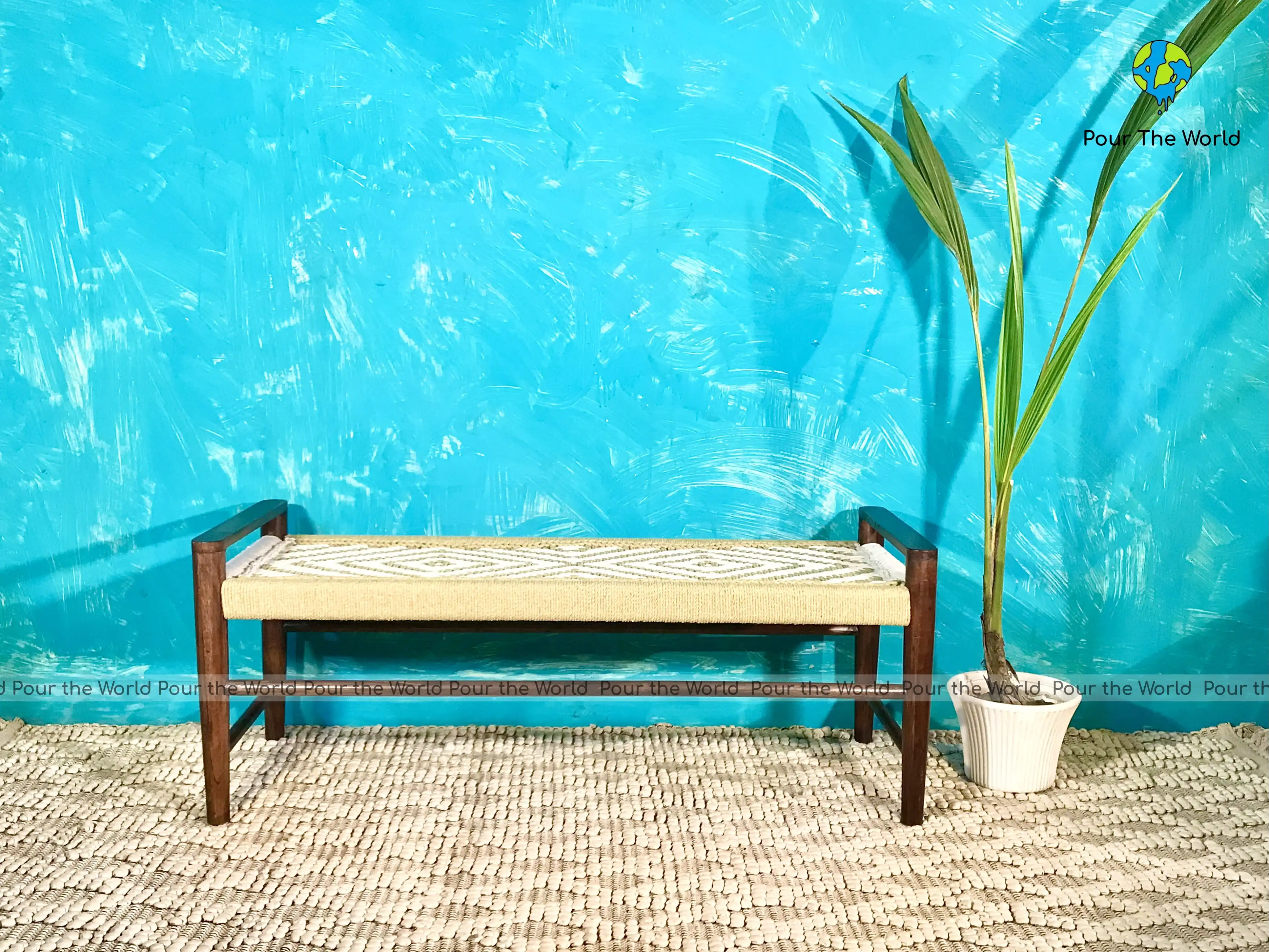 Best Valued Antique Designed Beige And White Wooden Handle Charpai ...