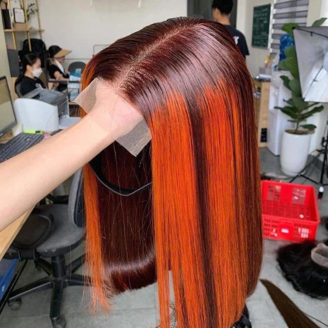 Bone Straight Human Hair Bob Wigs Lace Front High Quality Hair ...