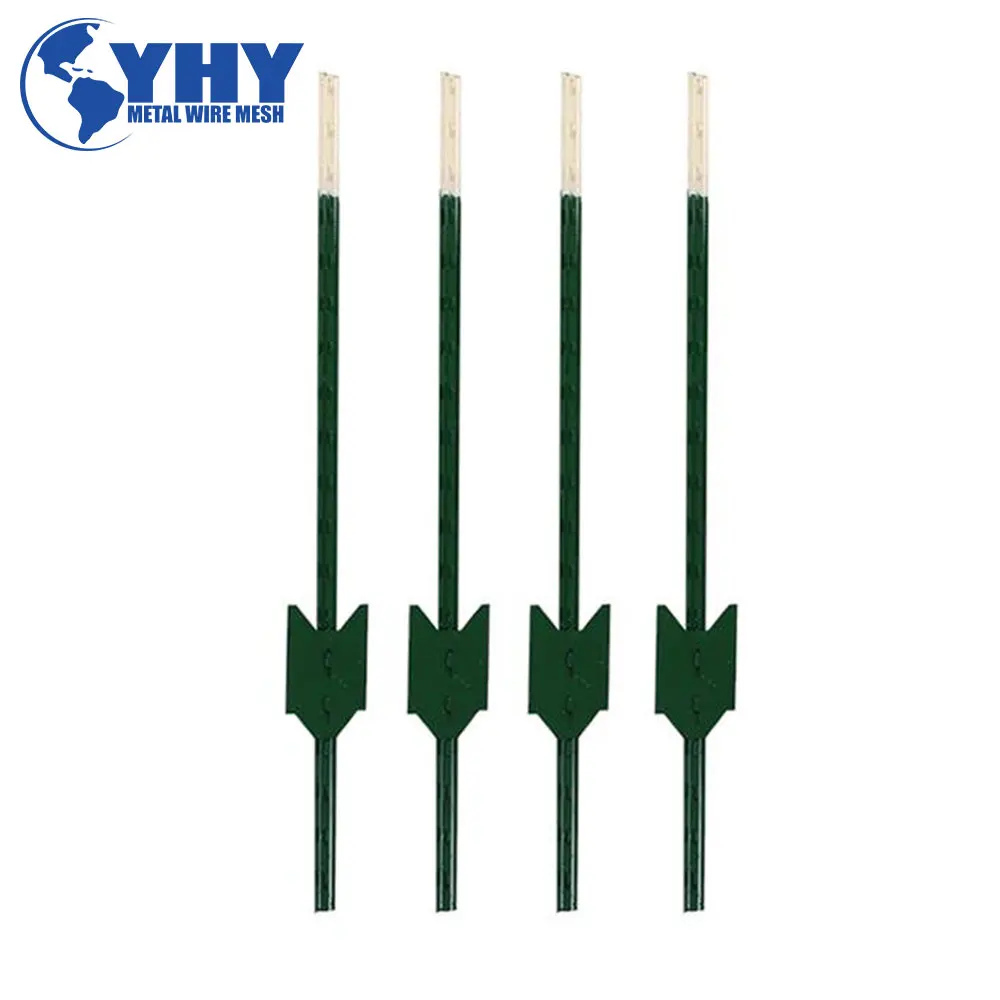 American 1.33lb Rail Steel Color Painted T Shape Fence Post