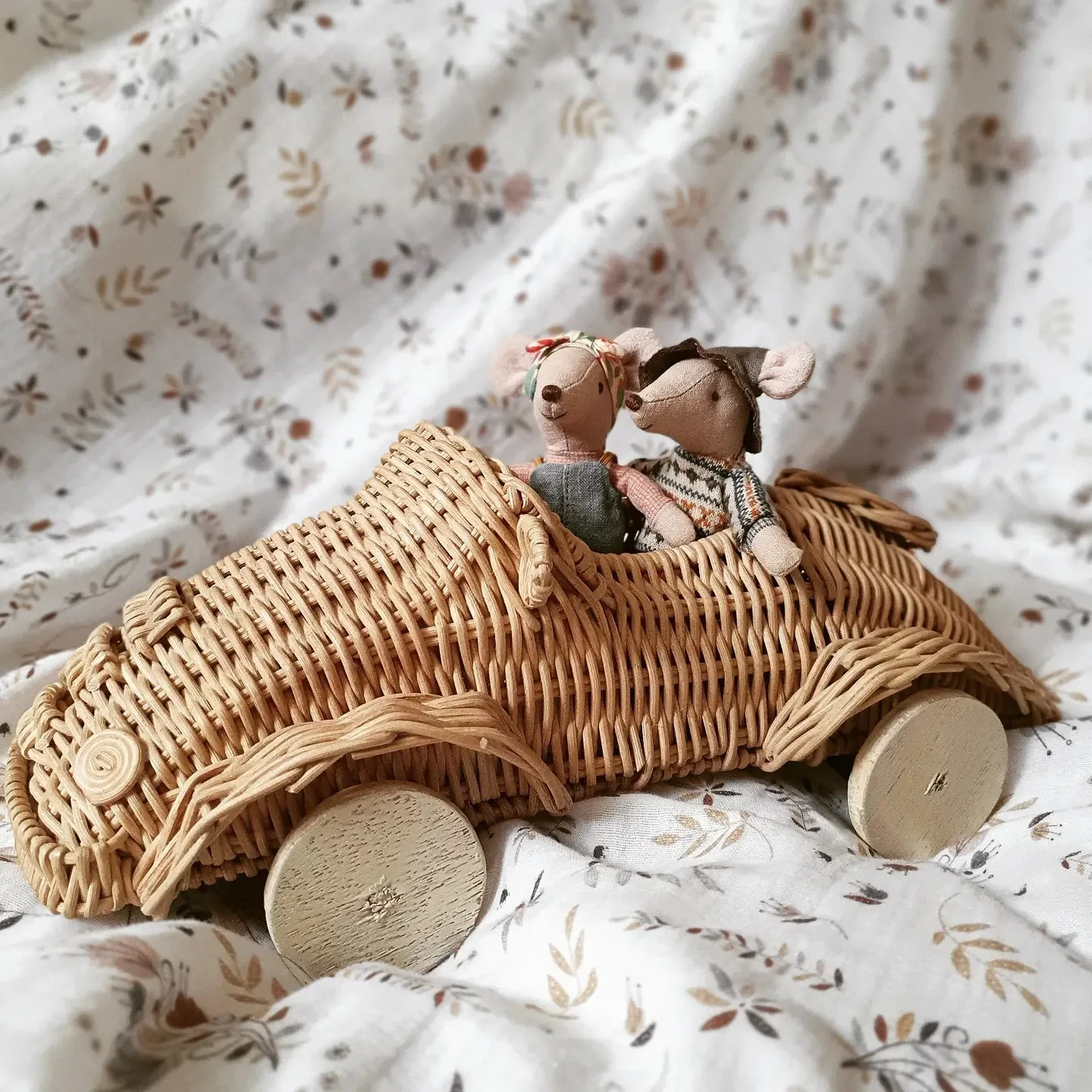 Modern Small Mini Model Natural Rattan Car Toy for Kids Top Selling ...