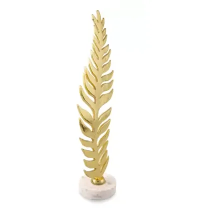 Modern Sculpture Golden Abstract Resin Statue Retro Home Decoration ...