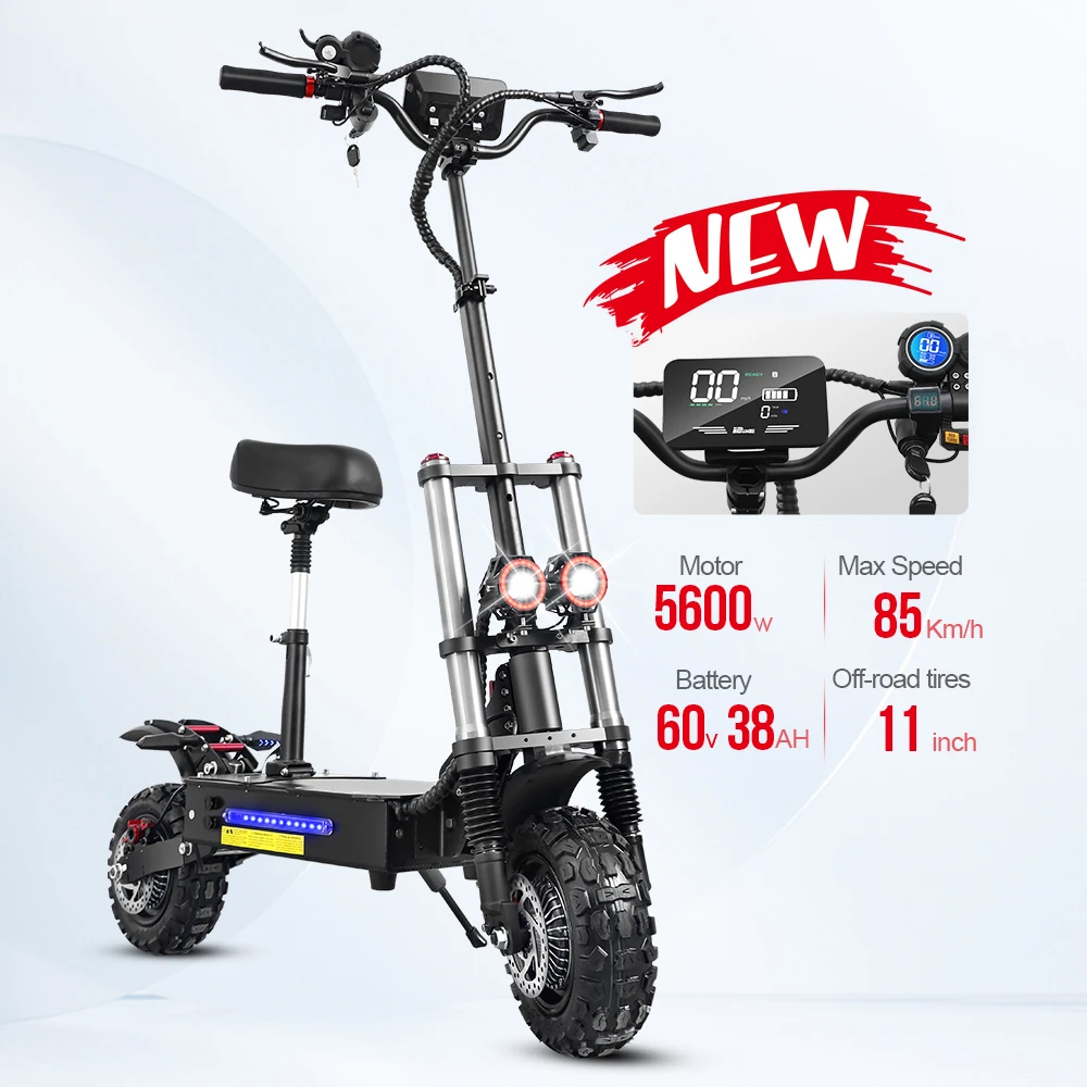 High Speed 85km/h Foldable 5600w Offroad Tire Dual Motor Powerful Best ...