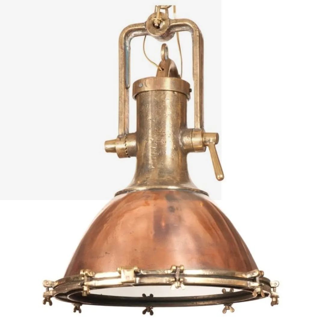 Brass Nautical Ship Swan Bulkhead Light Copper Shade/nautical Design ...