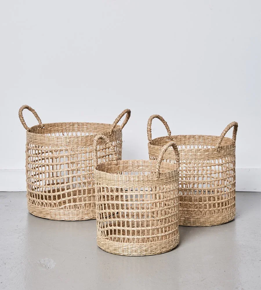Natural Seagrass Storage Baskets - Durable & Sustainable