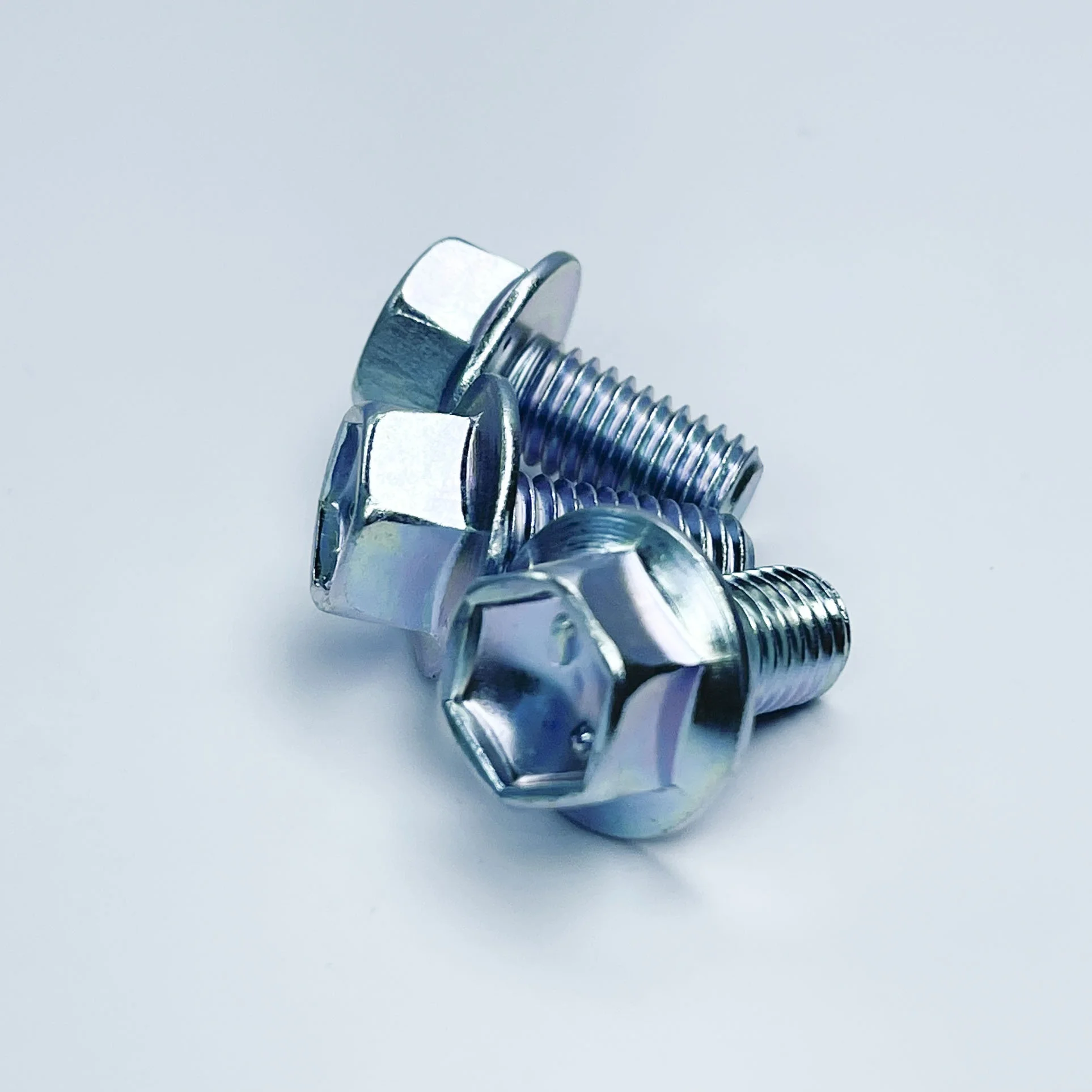 Custom DIN Standard Zinc Plated Steel Flanged Hex Head Full Thread ...