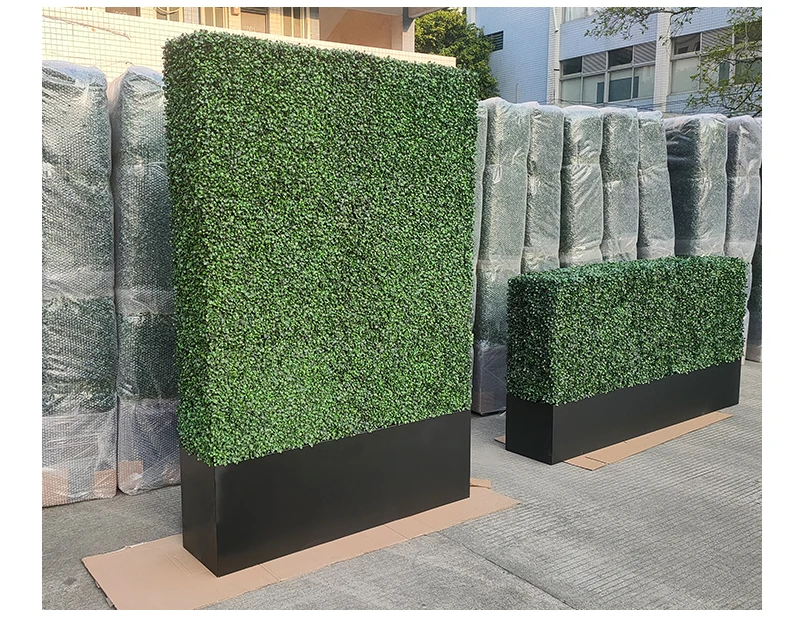 Plastic Green Grass Wall - High Simulation Artificial Hedge